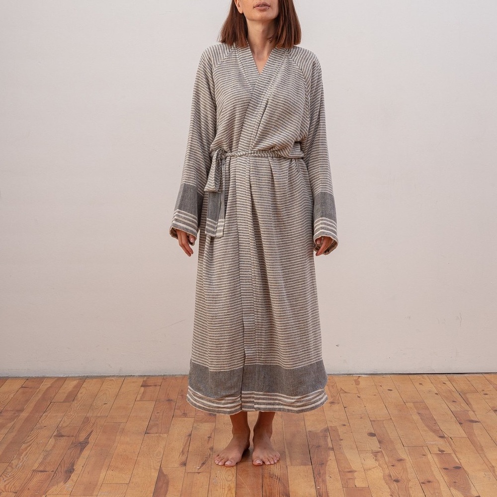 The Loomia Neci Turkish Cotton Robe - Gem